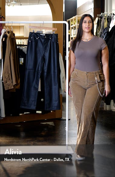 DAZE Shy Girl High Waist Faux Leather Flare Pants | Nordstromrack