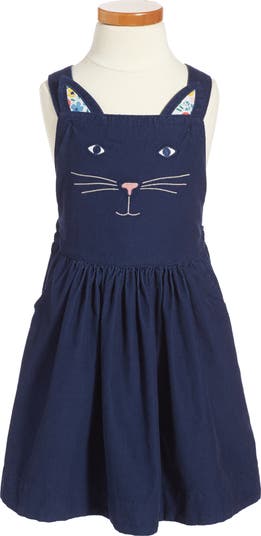 Mini Boden Embroidered Cat Dungaree Dress | Nordstrom