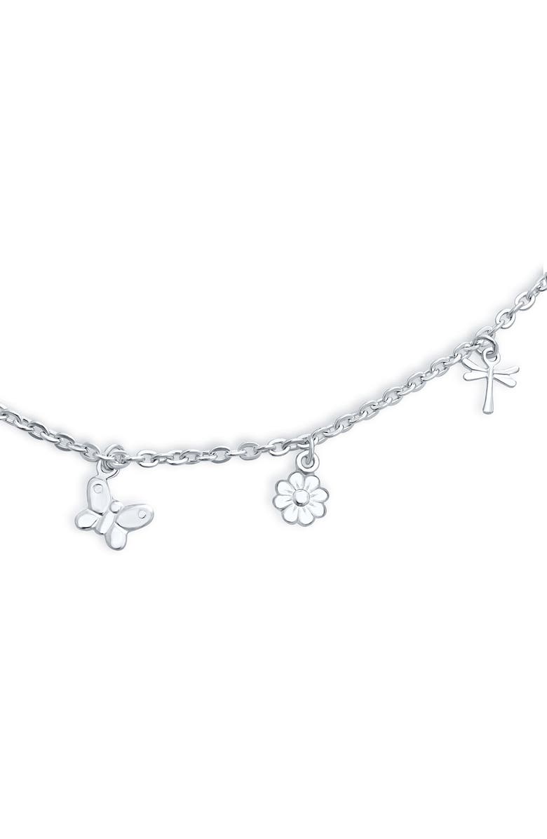 BLING JEWELRY Sterling Silver Butterfly & Dragonfly Anklet | Nordstromrack