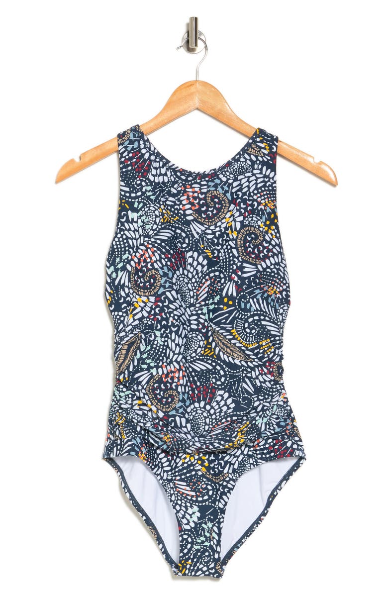 JANTZEN Paisley Puzzle Jean High Neck One-Piece Swimsuit | Nordstromrack