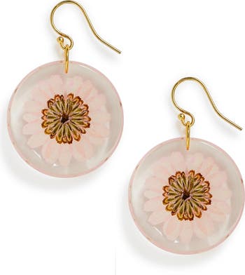 Dauphinette Pressed Neon Daisy Drop Earrings | Nordstrom