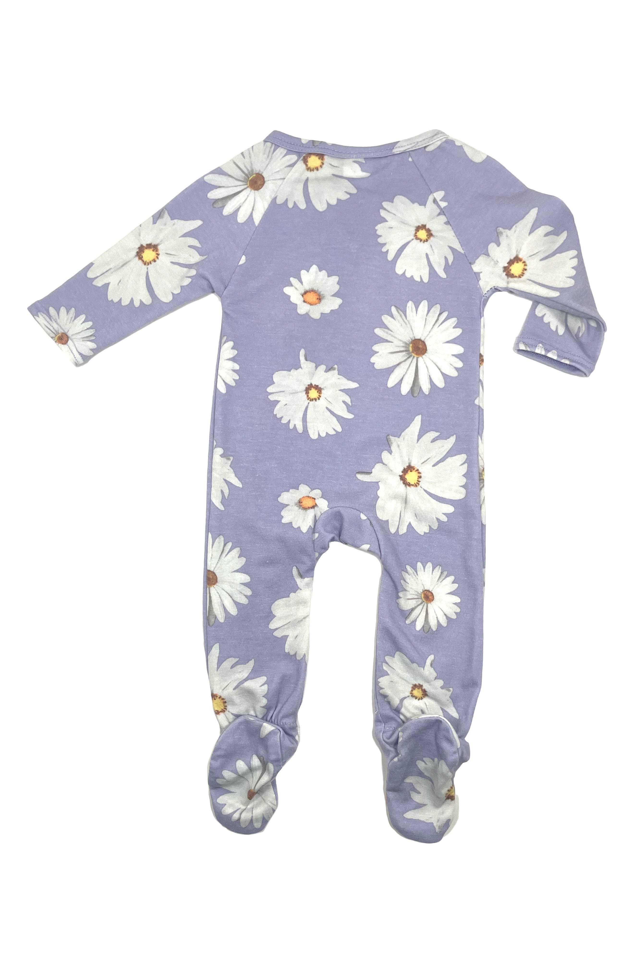Toby Tossed Daisy Zip Footie, Headband & Lovey Set | Nordstromrack