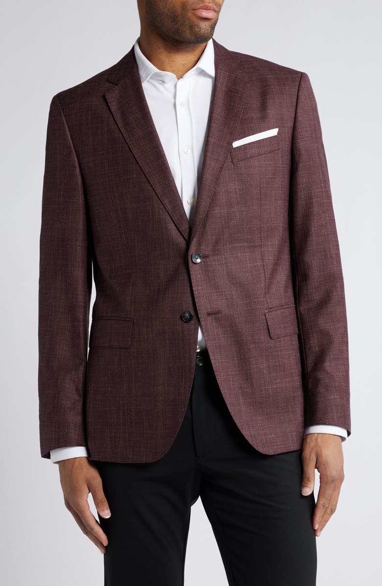 BOSS Hutson Slub Wool & Silk Blend Sport Coat | Nordstromrack