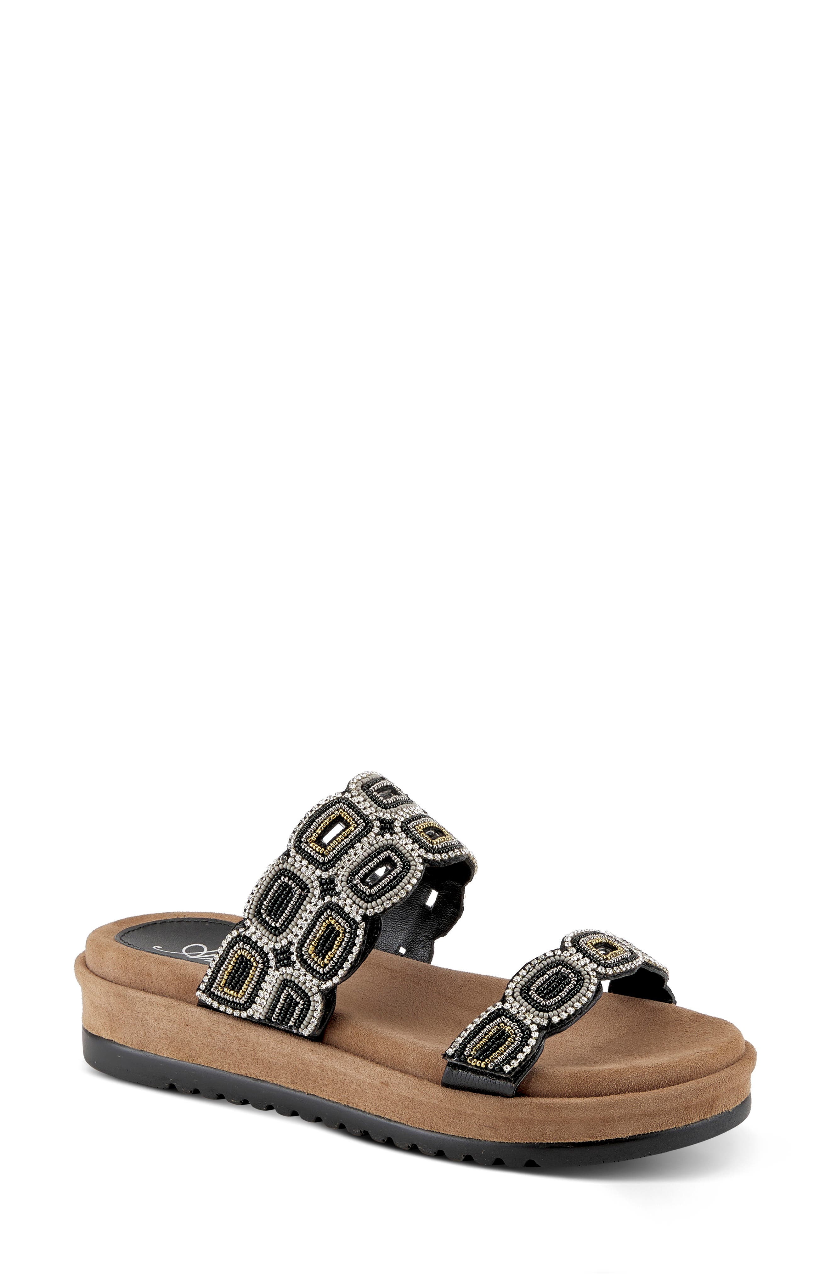 AZURA BY SPRING STEP Regency Beaded Platform Slide Sandal (Women ...