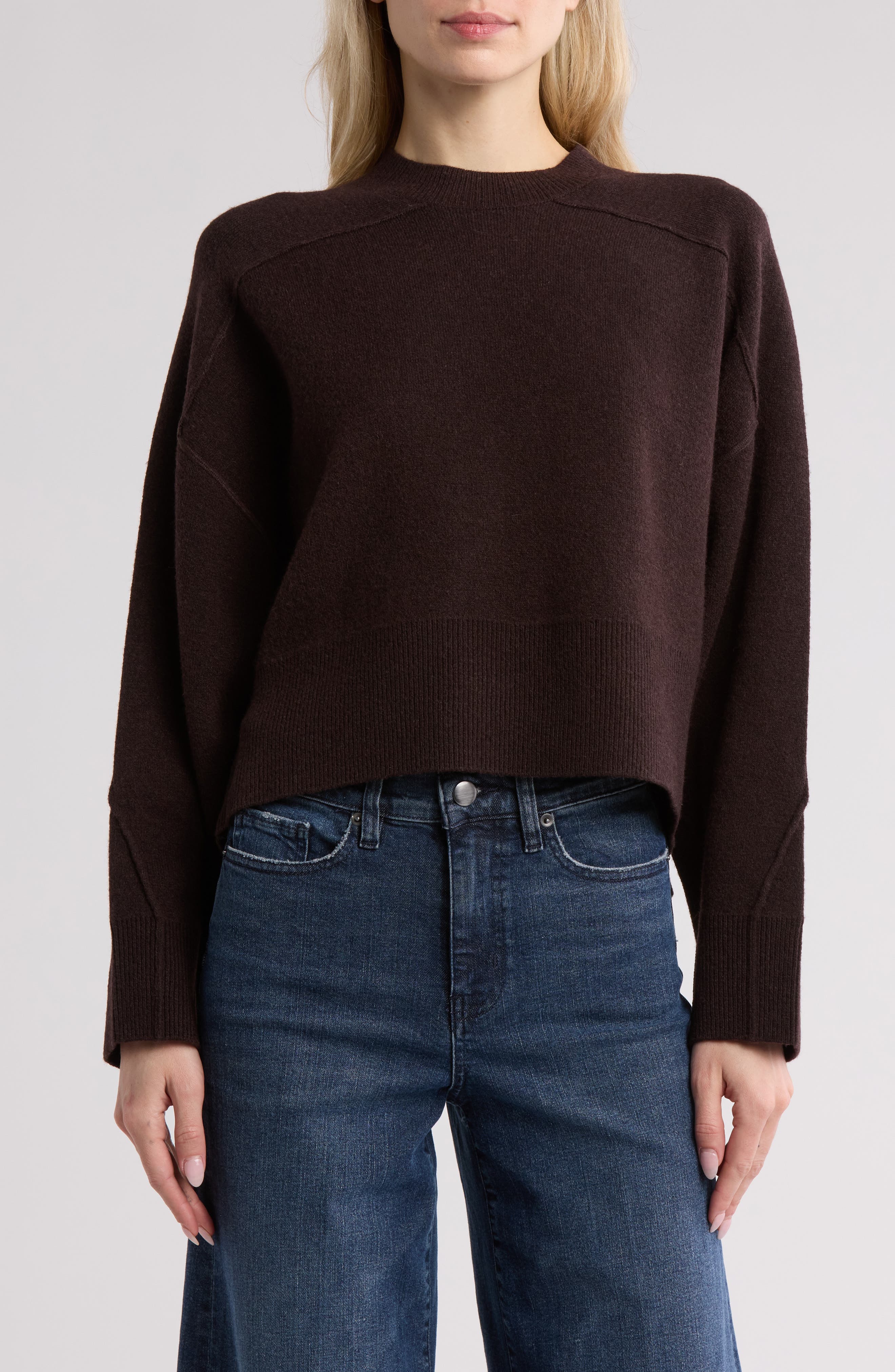 rag & bone Letty Crop Wool Blend Sweater | Nordstromrack