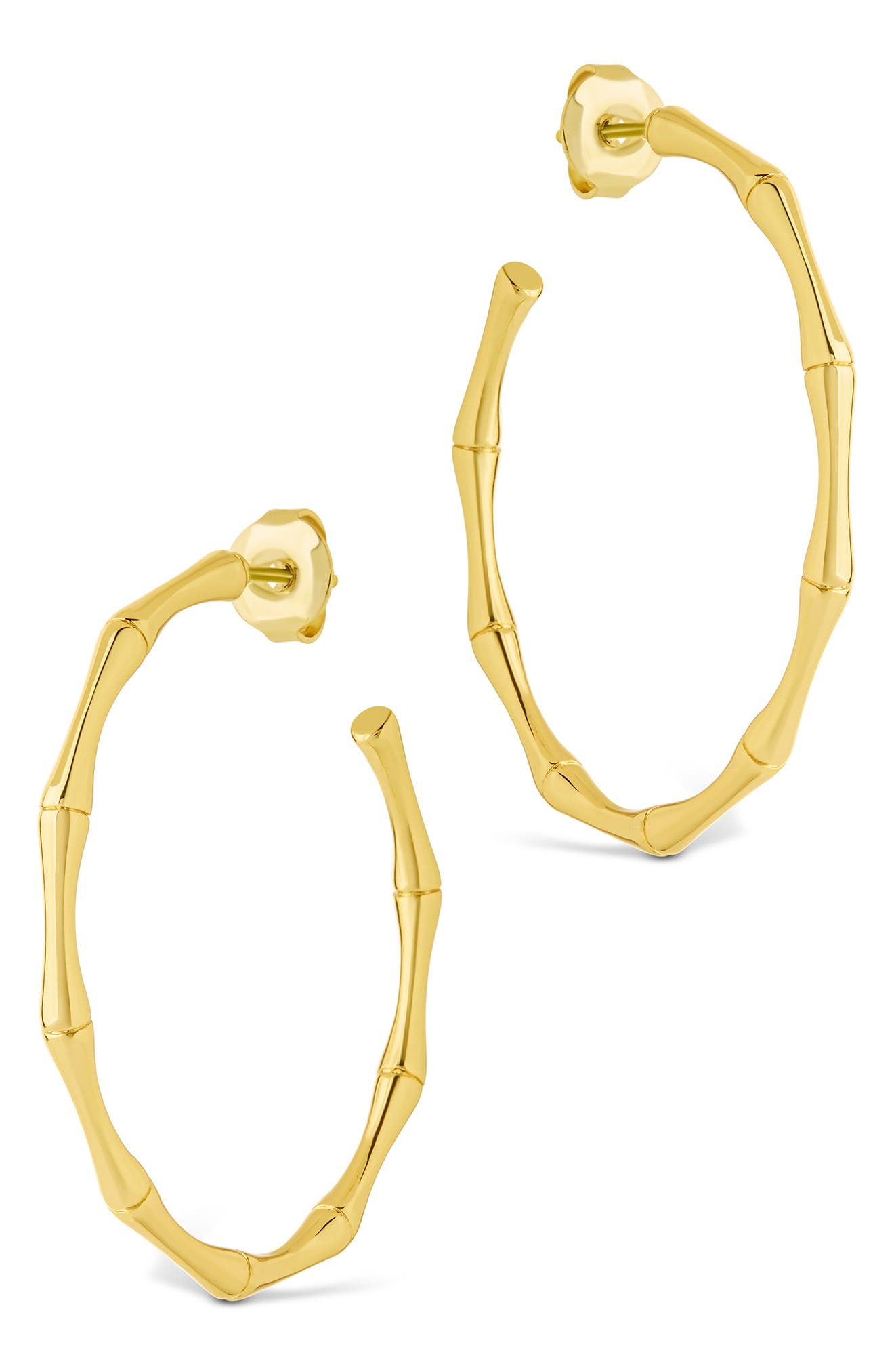 Sterling Forever Delia Textured Hoop Earrings | Nordstromrack