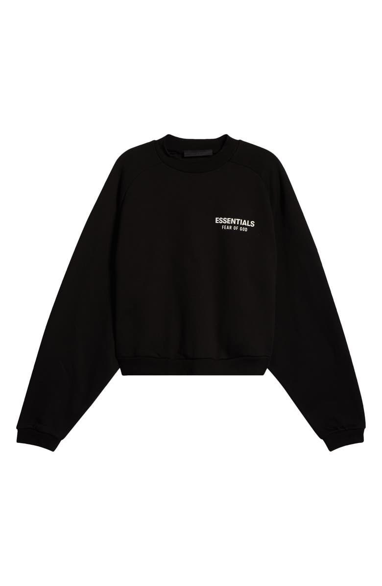 Fear of God Essentials Crop Cotton Blend Fleece Crewneck Sweatshirt ...