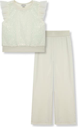 Habitual Kids Kids' Velour Sequin Top & Sweatpants Set | Nordstrom