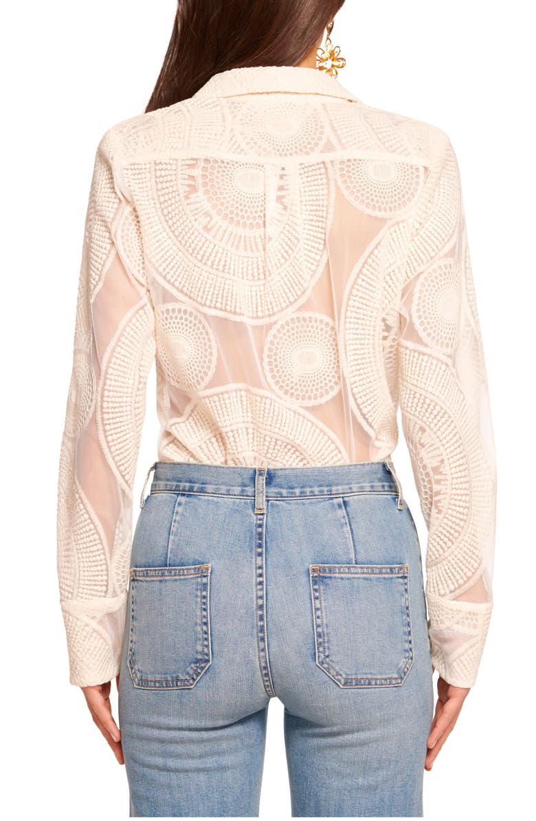 Ramy Brook Hulda Pattern Sheer Shirt | Nordstromrack