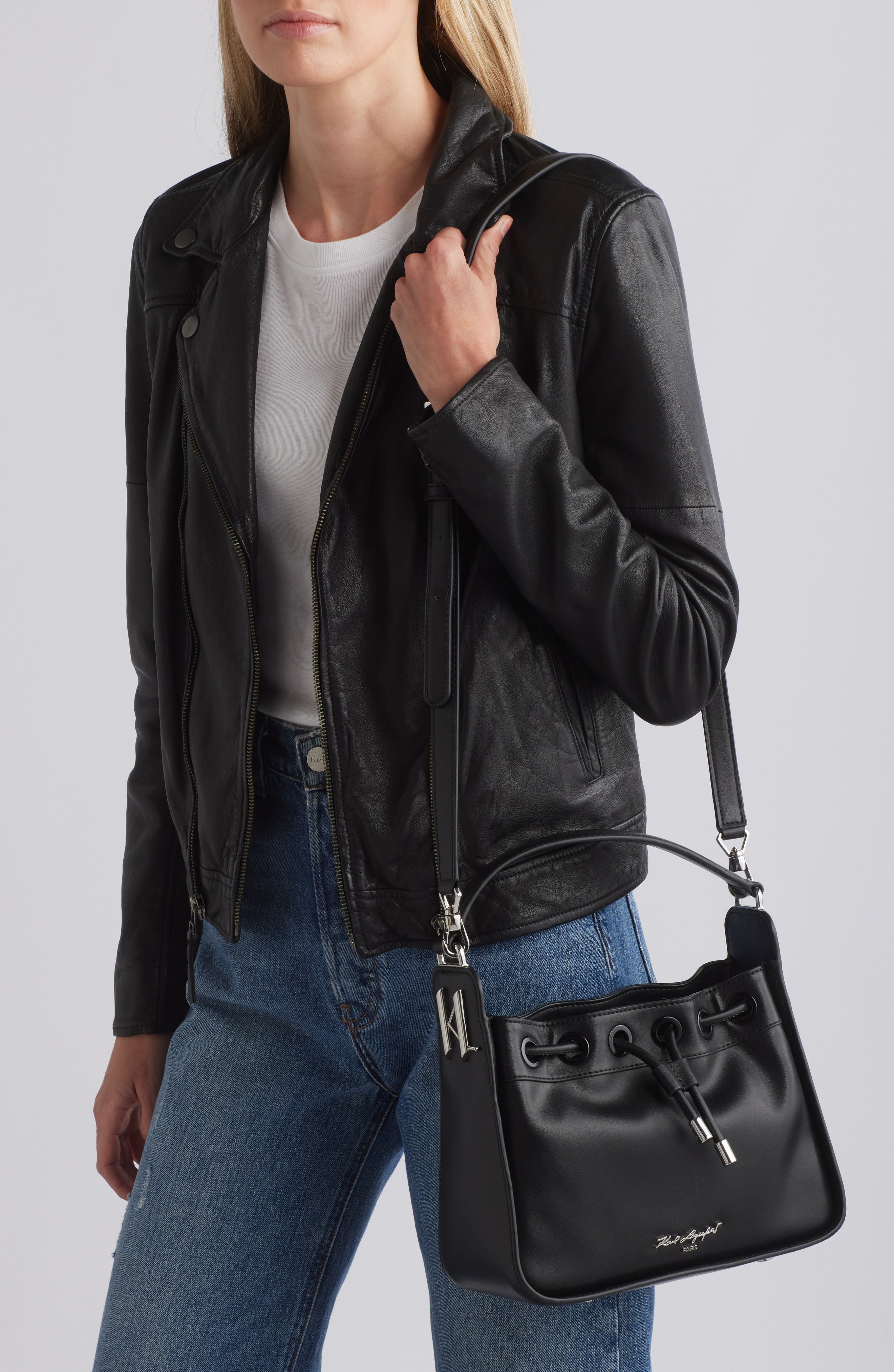 KARL LAGERFELD PARIS Sables Bucket Bag | Nordstromrack