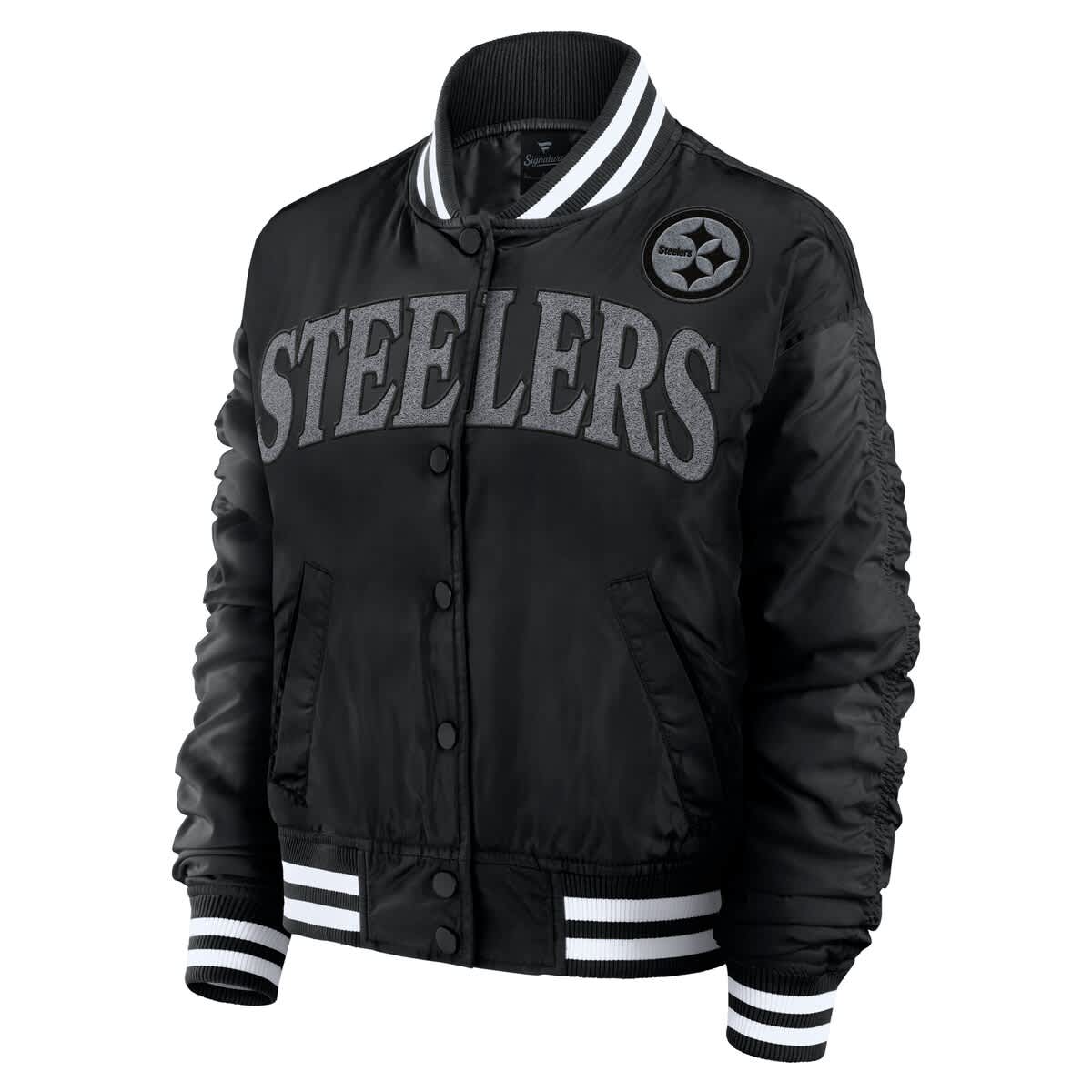 FANATICS Women's Fanatics Black Pittsburgh Steelers Elements Wave Full ...