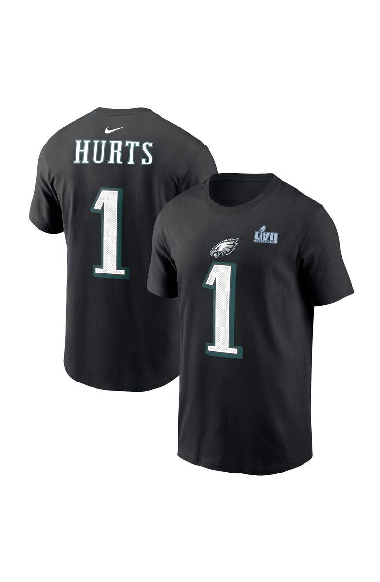 Nike Men's Nike Jalen Hurts Black Philadelphia Eagles Super Bowl LVII ...