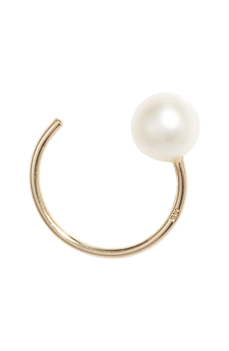 Poppy Finch Petite Cultured Pearl Huggie Earrings | Nordstrom