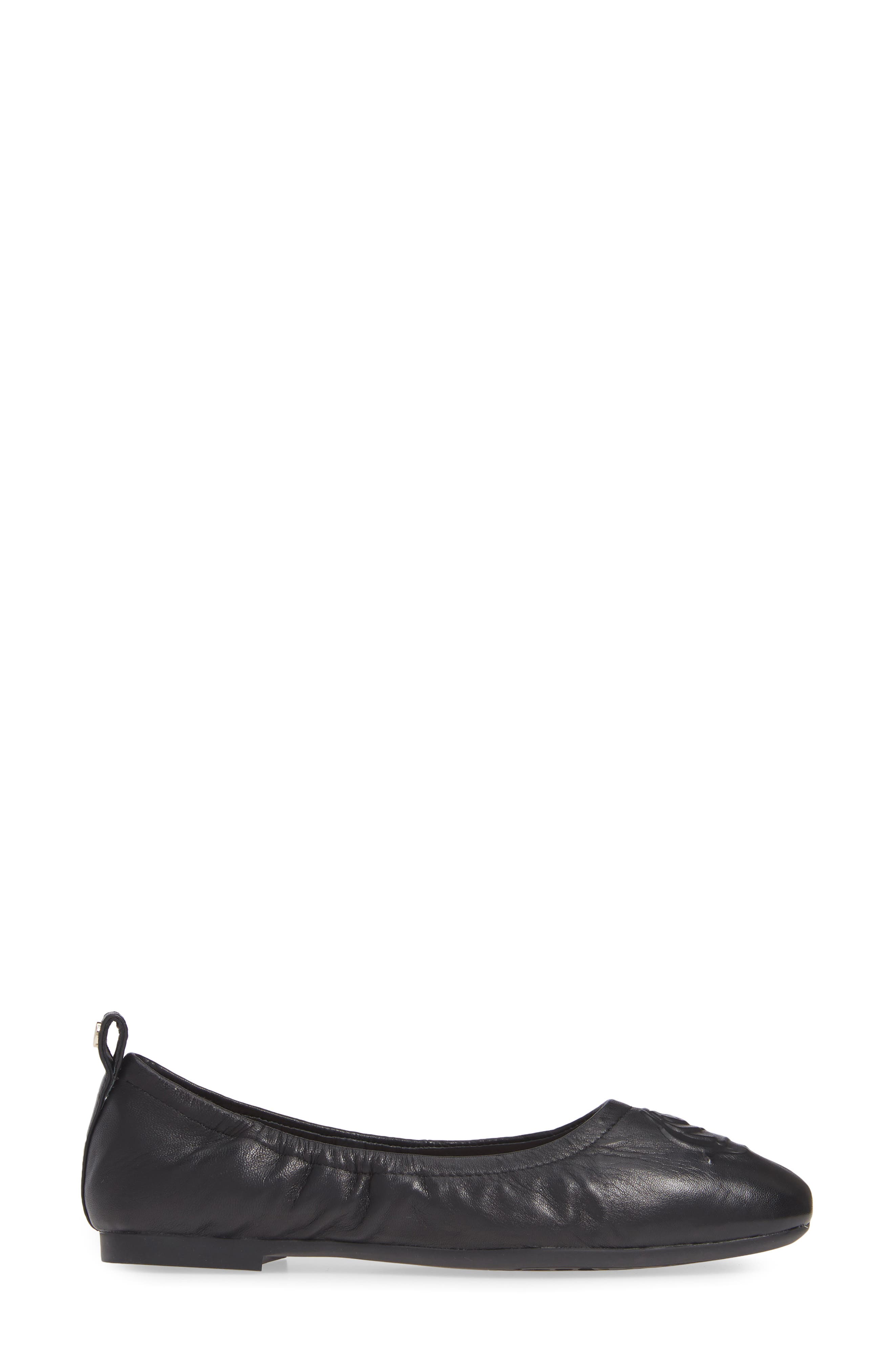 Taryn Rose Rosalie Water Resistant Rose Embossed Ballet Flat (Women ...