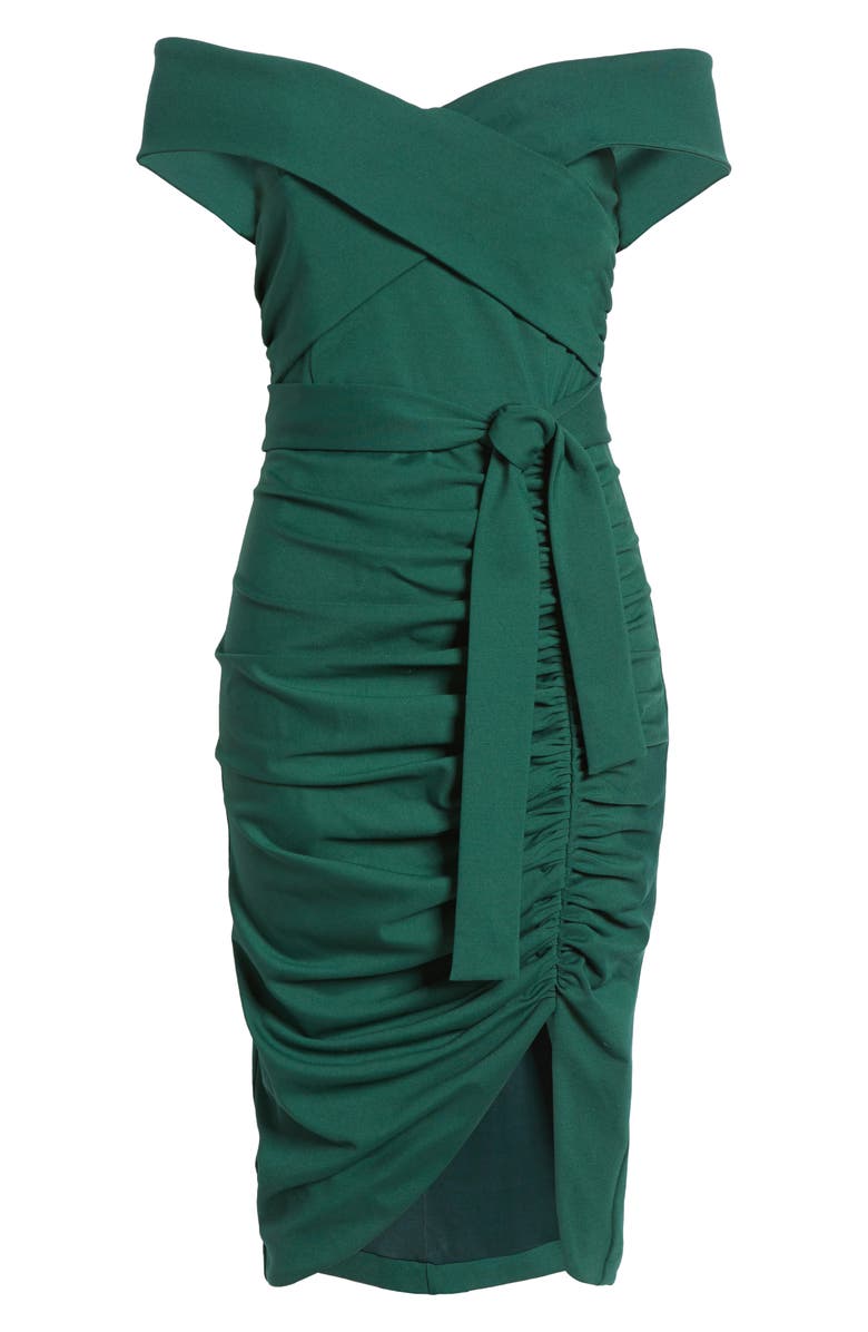 Lavish Alice Off the Shoulder Ruched Cocktail Dress | Nordstromrack