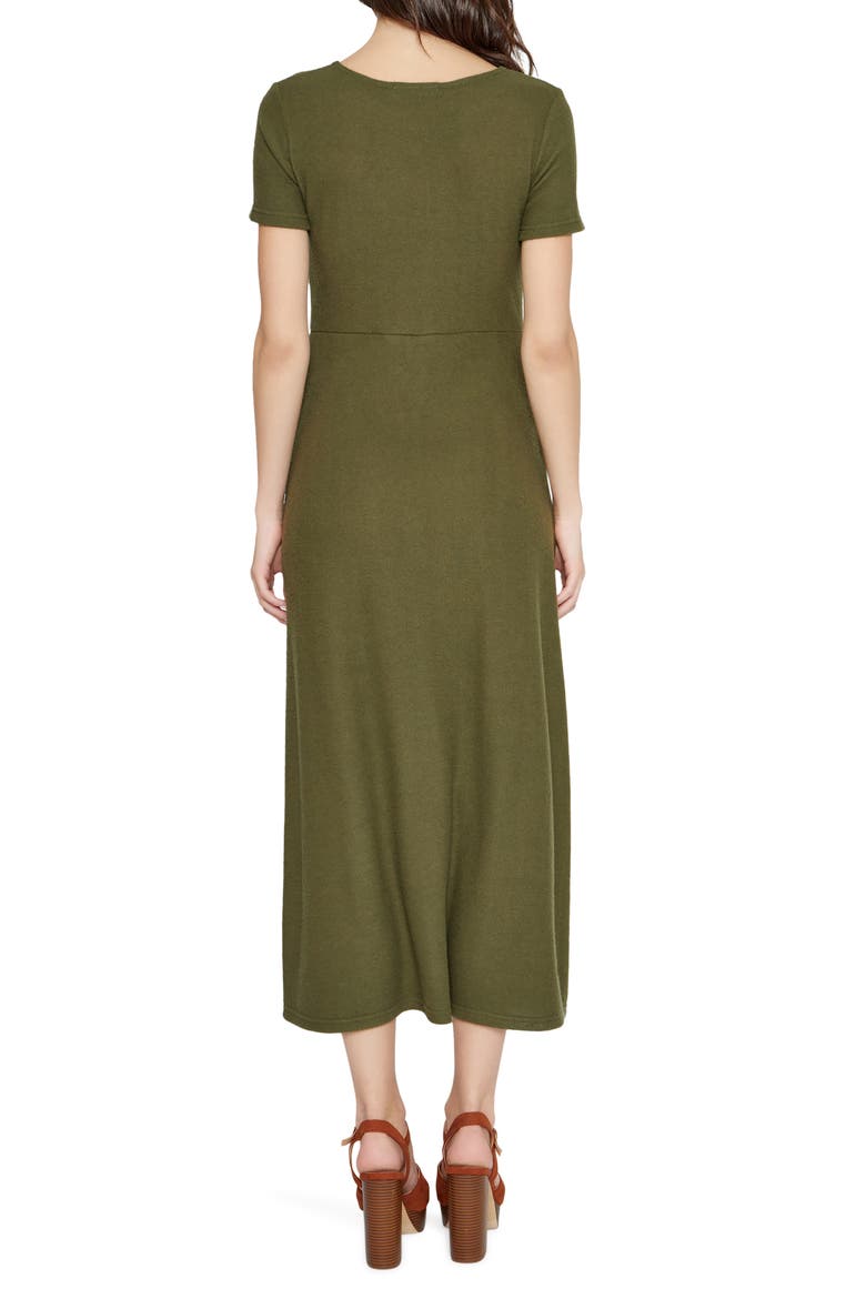 Endlessly Evergreen Ruched Short Sleeve Maxi Dress (Women) | Nordstromrack