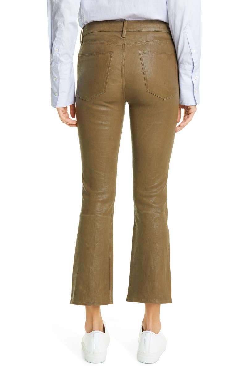 FRAME Le Crop Mini Boot Leather Pants | Nordstromrack