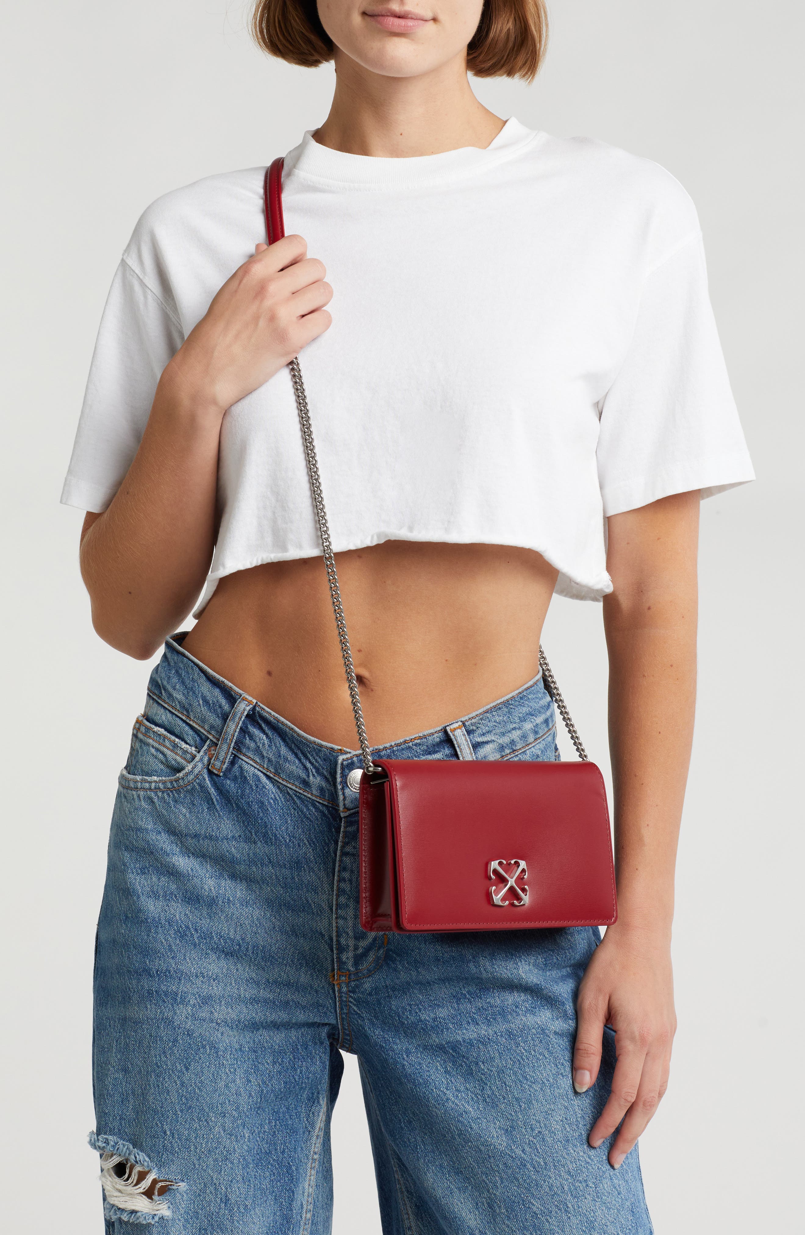 Off-White Jitney 0.5 Leather Shoulder Bag | Nordstromrack