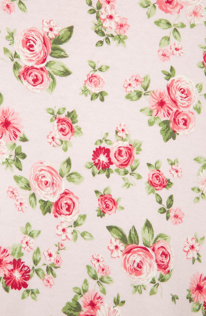 Little Me Cabbage Rose Print Footie & Headband 2-Piece Set | Nordstromrack