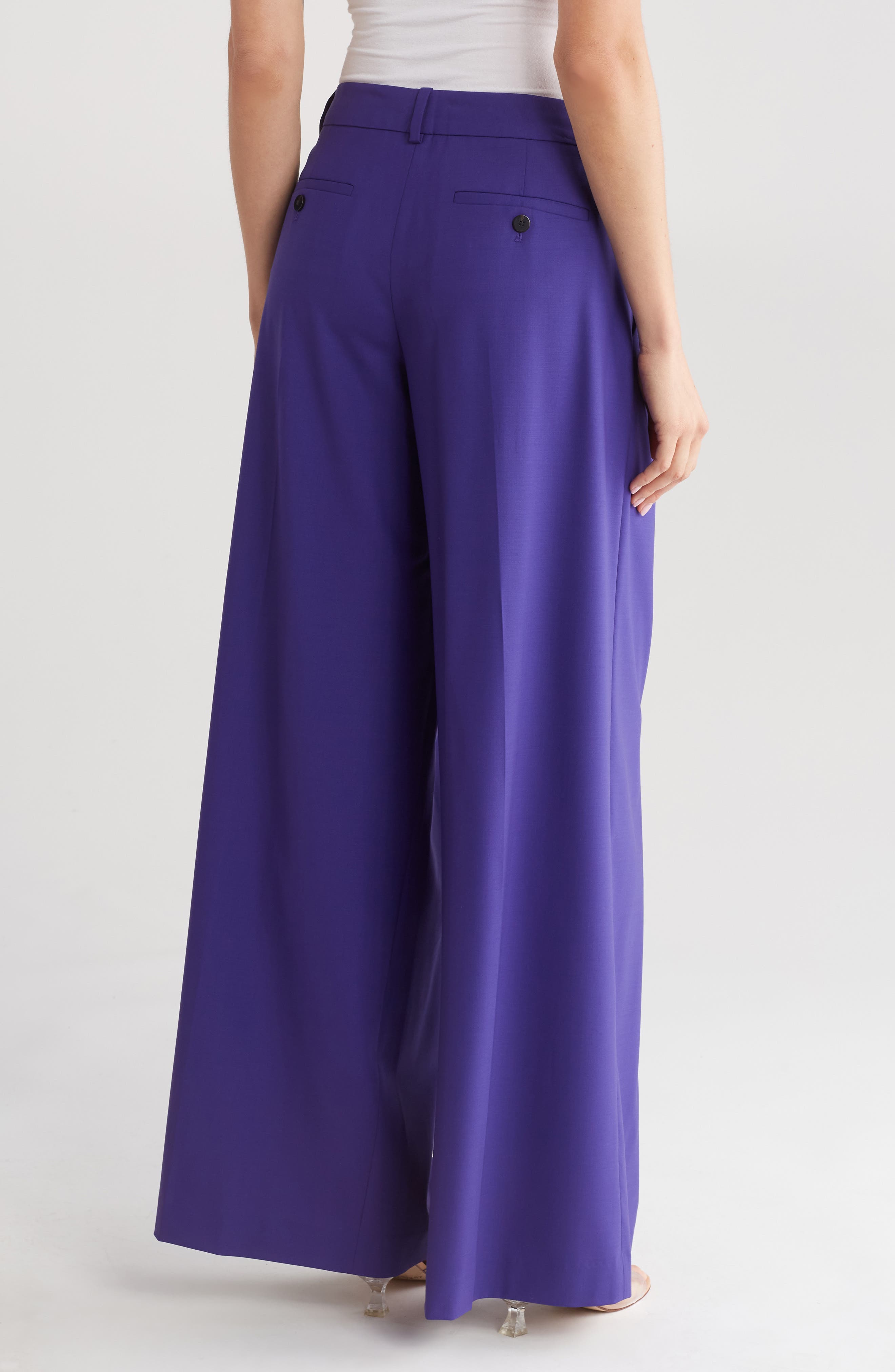 Theory Wool Blend Pleated Pants (Women) | Nordstromrack