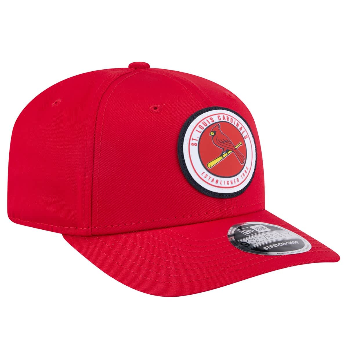 Men's New Era Red St. Louis Cardinals Circle Patch 9SEVENTY Stretch ...