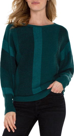 Liverpool Los Angeles Colorblock Boat Neck Sweater | Nordstrom