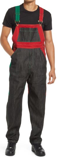 Cross Colours Gender Inclusive Colorblock Cotton Denim Overalls ...
