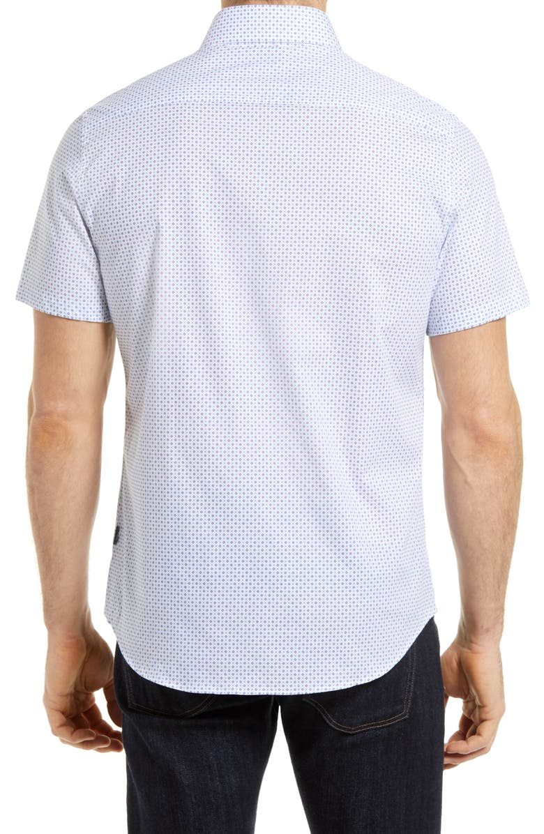 Stone Rose Diamond Print Short Sleeve Button-Up Shirt | Nordstromrack