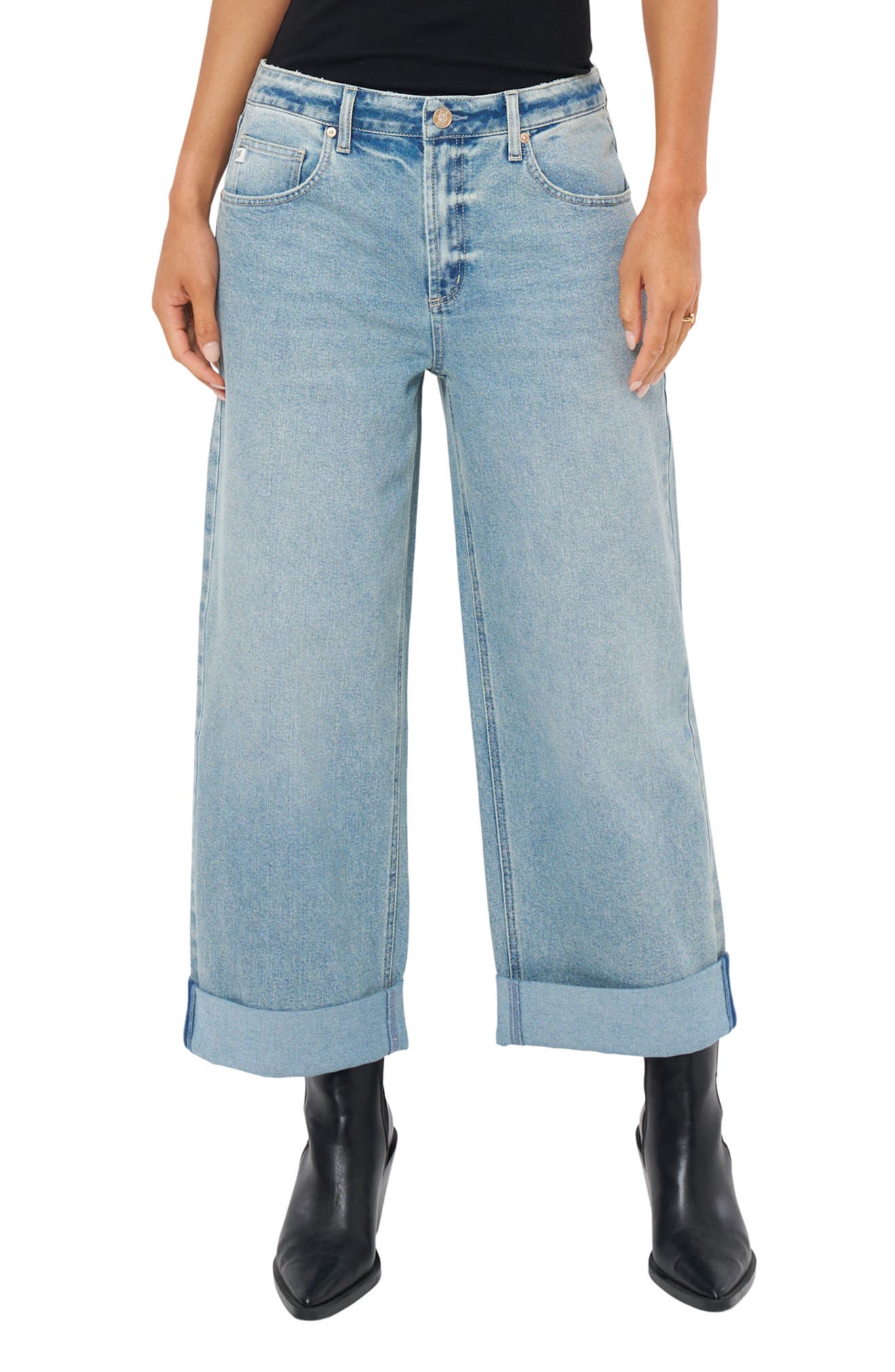 Seven7 High Waist Baggy Cuff Jeans | Nordstromrack