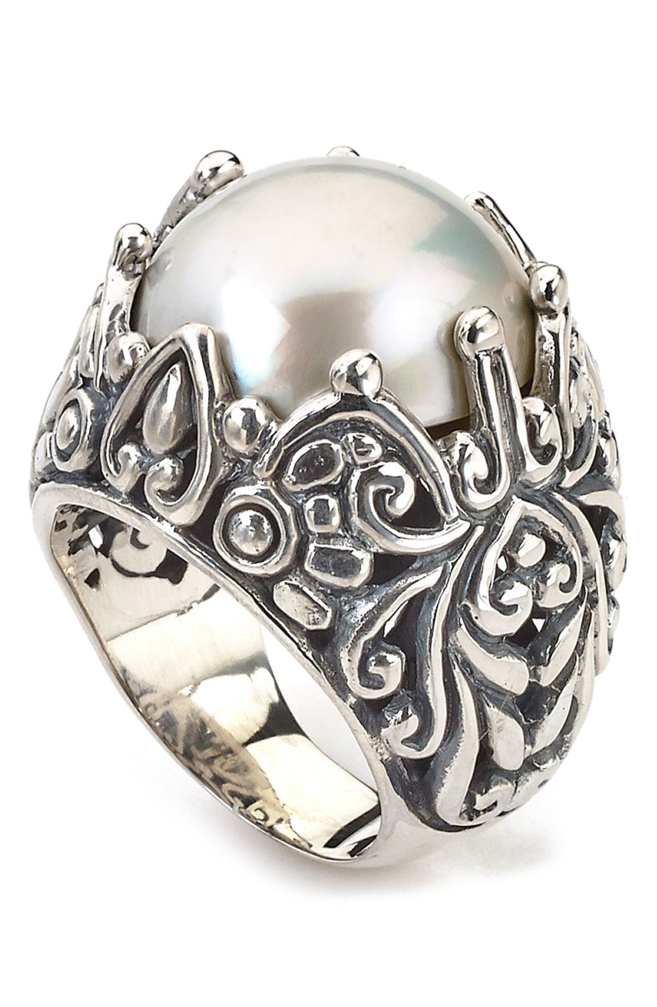 SAMUEL B. Sterling Silver Natural Pearl Ring | Nordstromrack