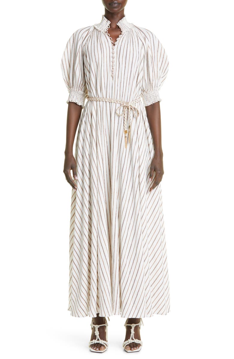 Zimmermann Devi Stripe Gauze A-Line Maxi Dress | Nordstromrack