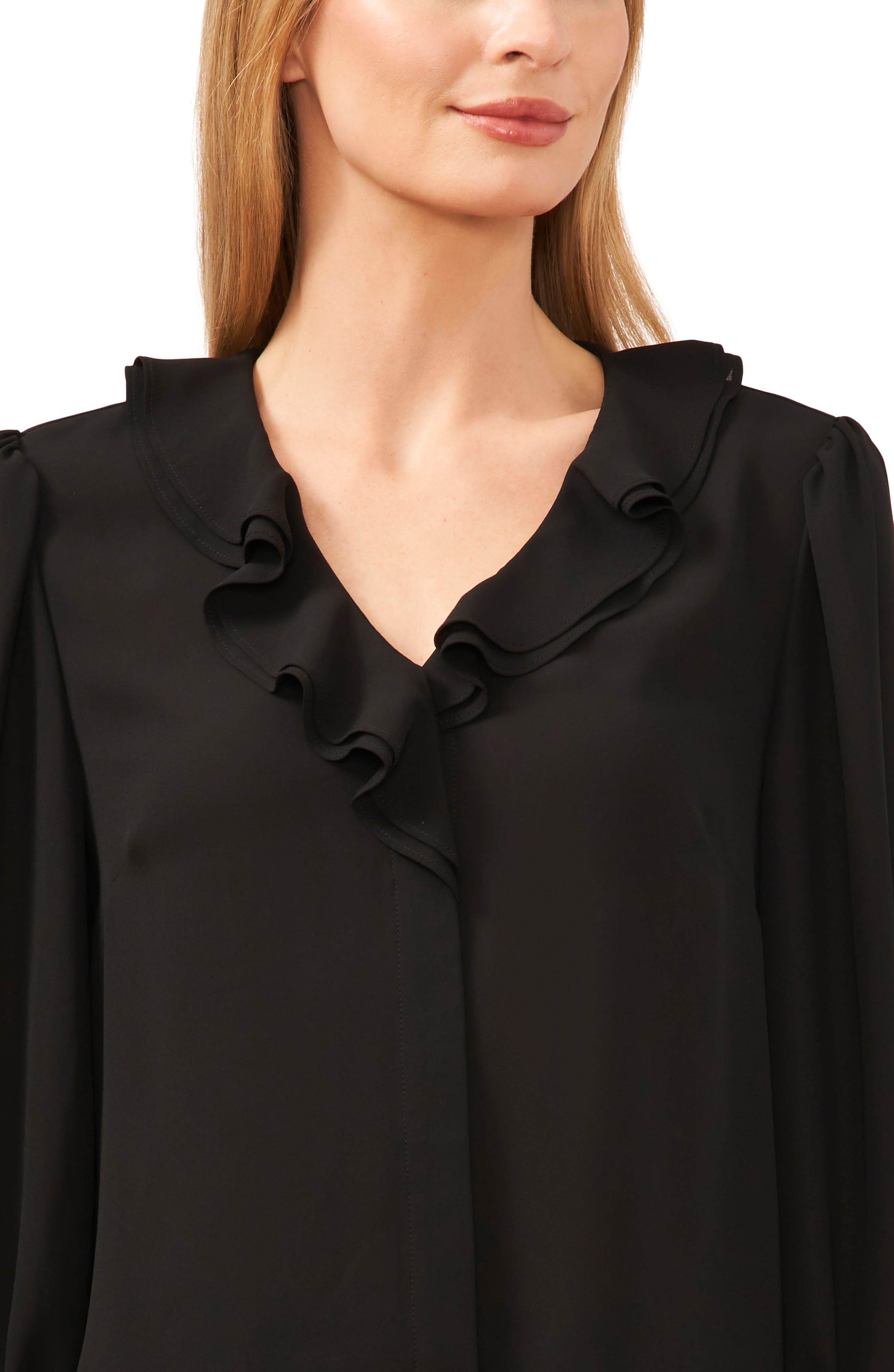 CeCe Ruffle V-Neck Top | Nordstromrack