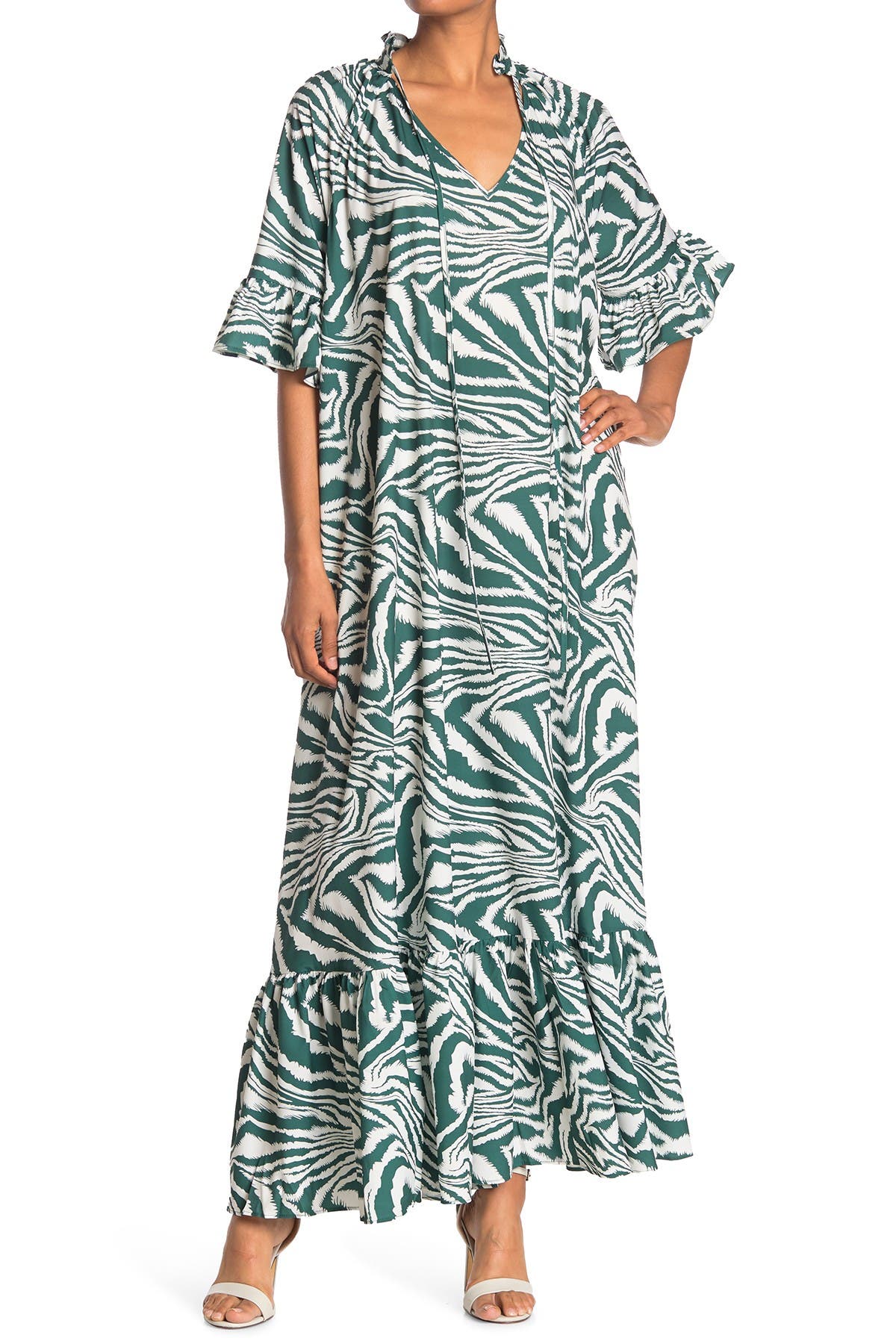TOV Zebra Striped Crepe Maxi Dress | Nordstromrack