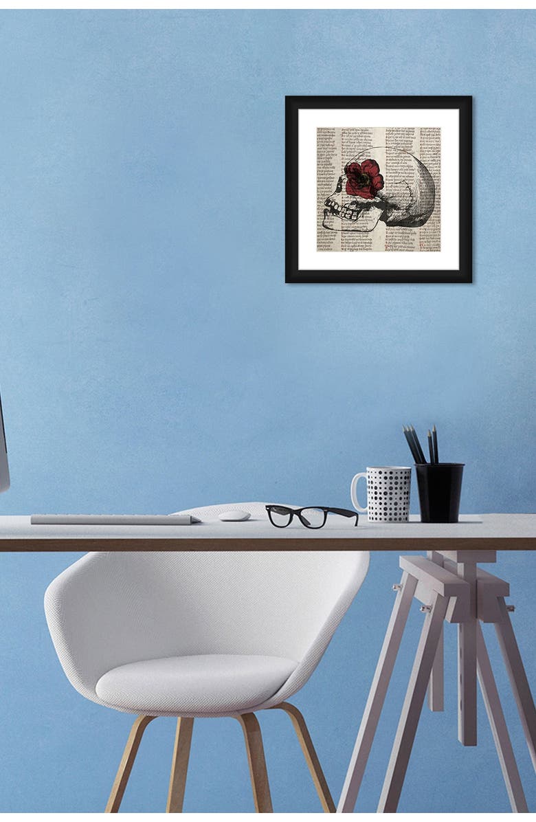 PTM IMAGES Rose Skull Framed Matted Giclee Print | Nordstromrack