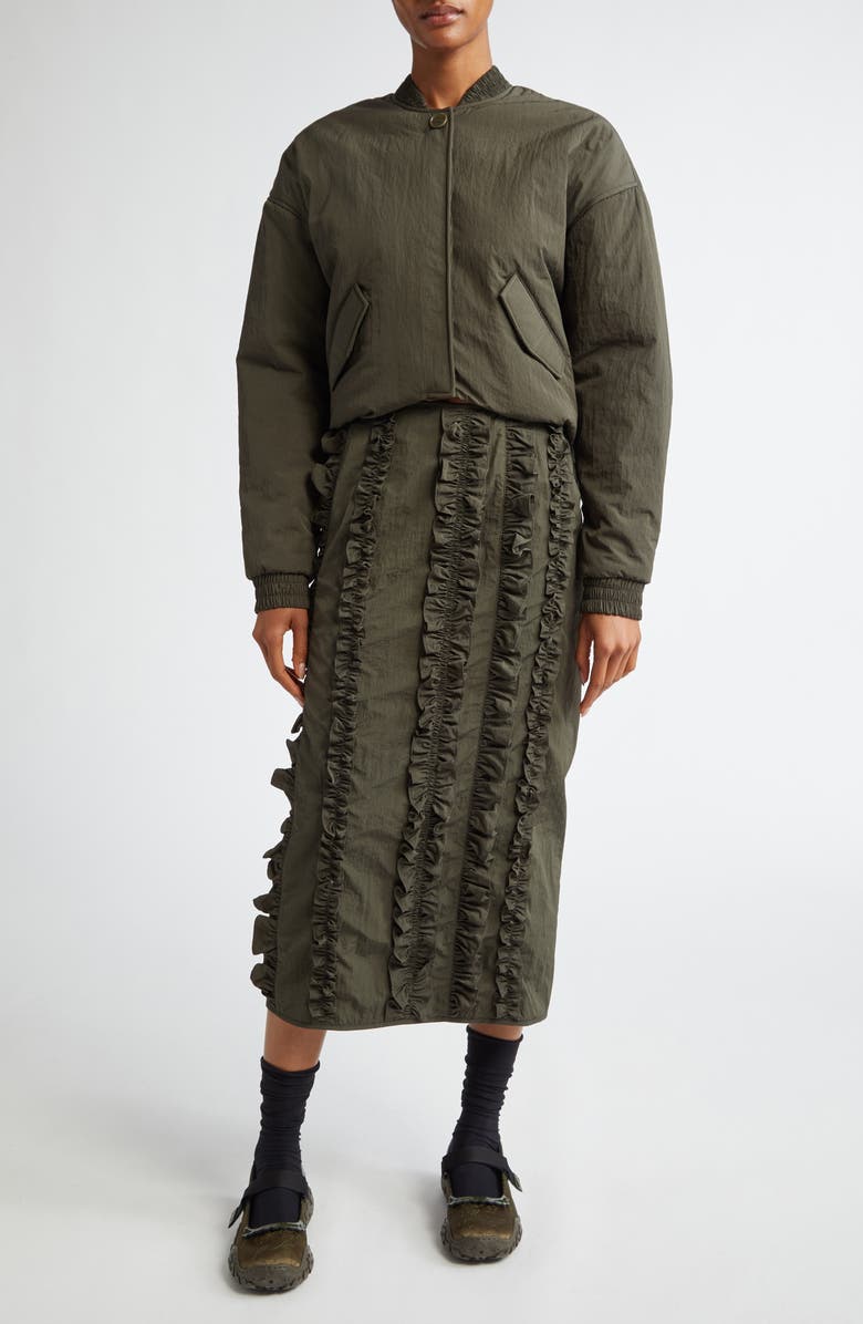 Cecilie Bahnsen Ubon Bow Hem Nylon Bomber Jacket | Nordstromrack