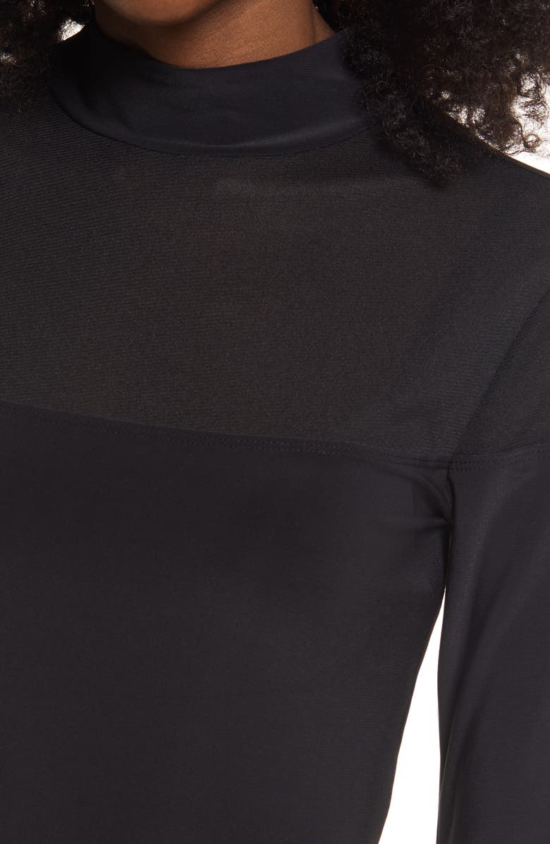 Open Edit Mesh Detail Mock Neck Top | Nordstromrack