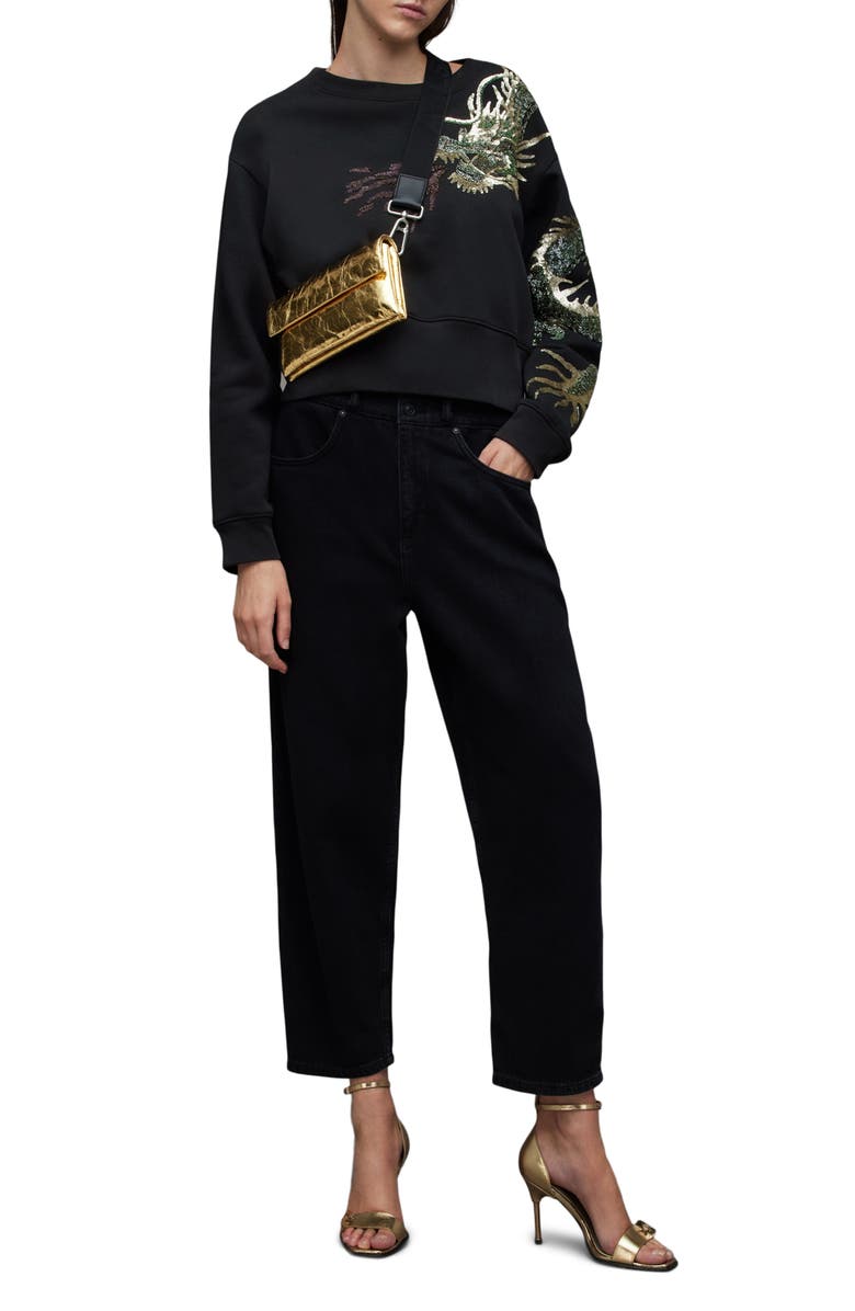 AllSaints Dragon Separo Sequin Sweatshirt | Nordstromrack
