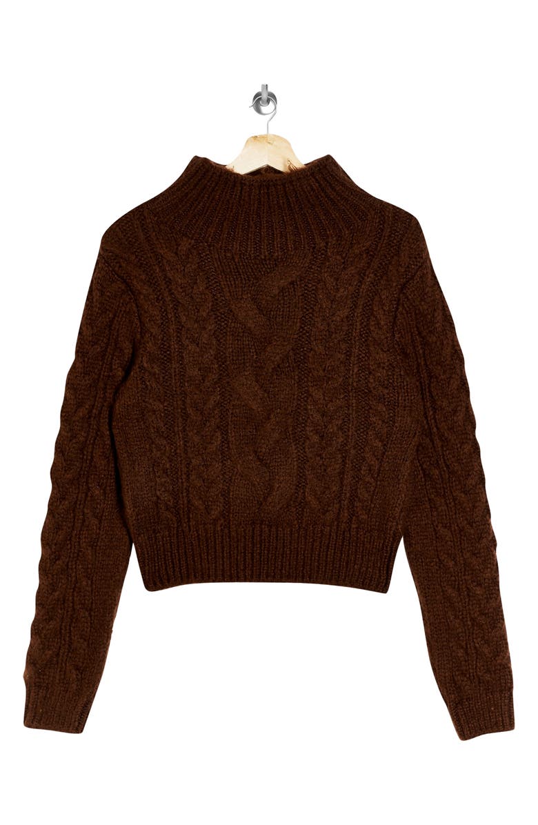 Topshop Cable Roll Crop Sweater | Nordstromrack