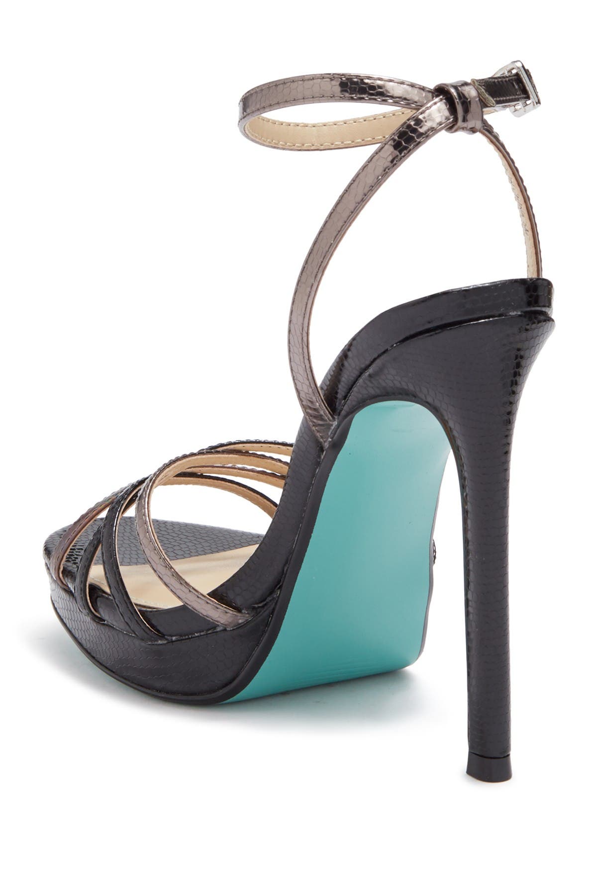 Betsey Johnson Avah Snake Embossed Metallic Stiletto Sandal | Nordstromrack