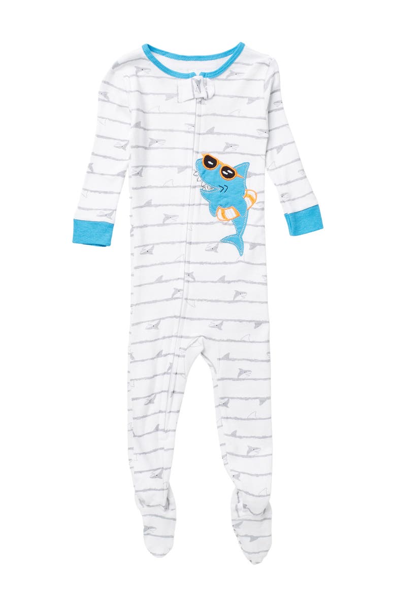 KOALA BABY Shark Print Pajama Footie | Nordstromrack