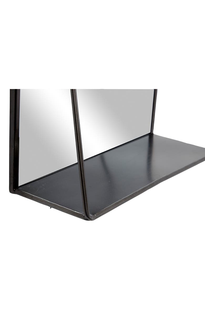 VIVIAN LUNE HOME Large Industrial Black Metal Rectangular Wall Mirrors ...