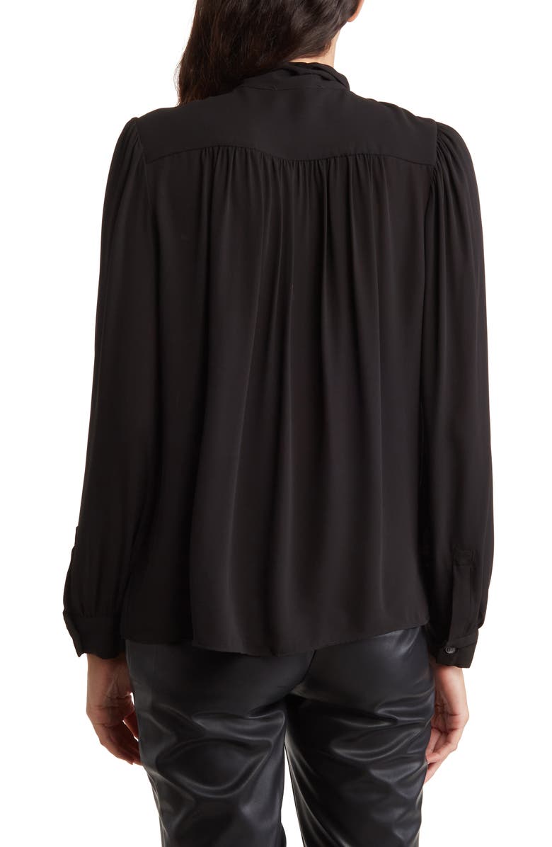 T Tahari Tie Neck Button-Up Shirt | Nordstromrack