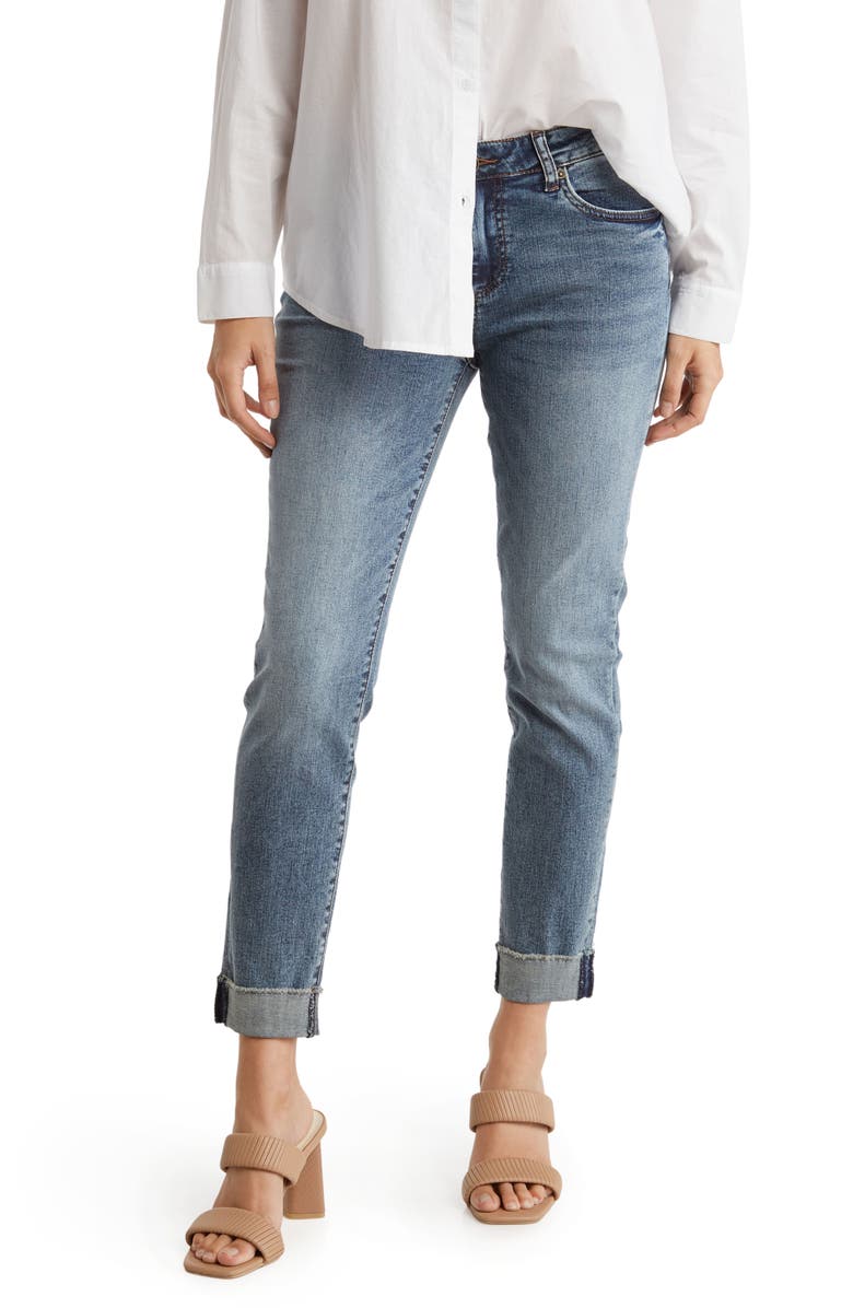 KUT from the Kloth Asher Frayed Cuffed Straight Leg Jeans | Nordstromrack