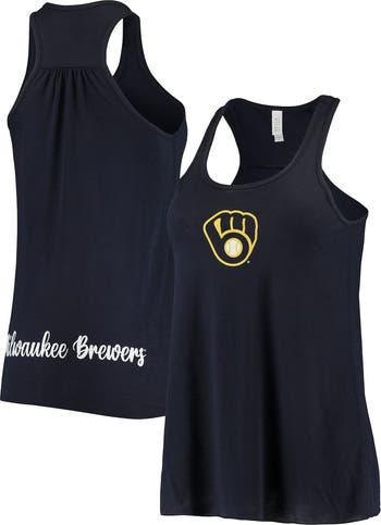 SOFT AS A GRAPE Women's Soft as a Grape Navy Milwaukee Brewers Front ...