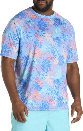 Harbor Bay by DXL Big & Tall Printed Mesh Swim Shirt | Nordstrom