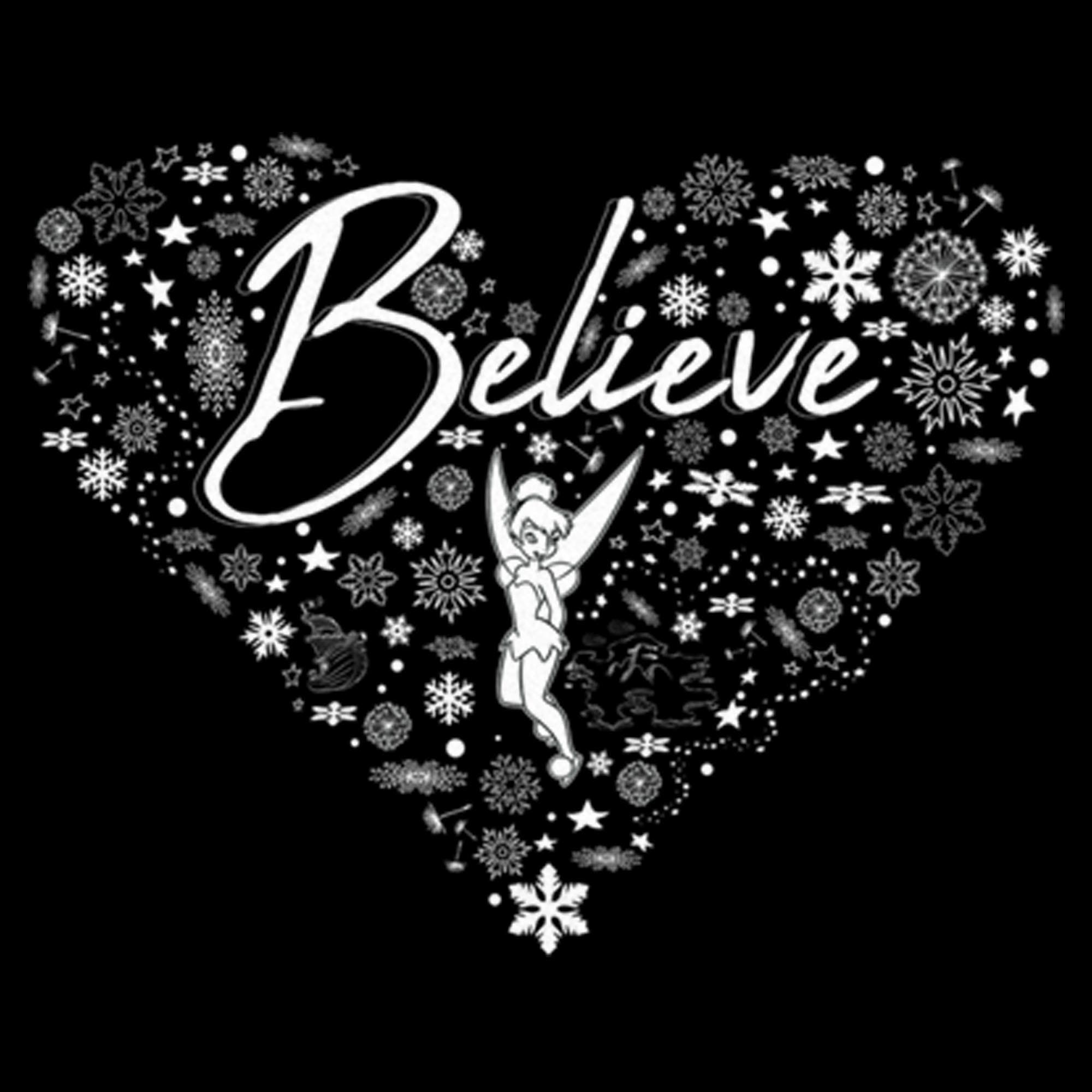 Peter Pan Women's Peter Pan Believe Christmas Snowflakes Graphic T ...