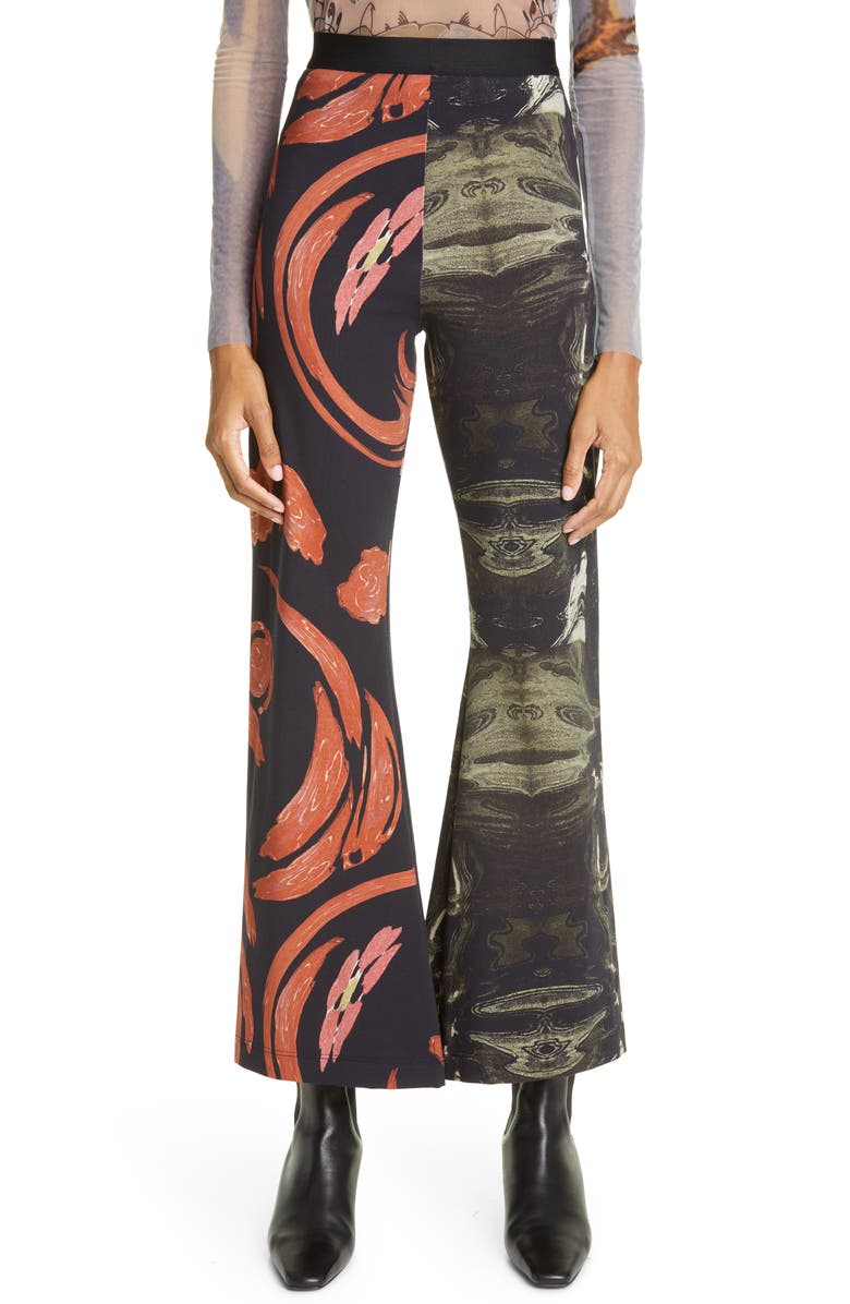 ELLISS Psychedelic Dog Split Panel Stretch Cotton Pants | Nordstromrack
