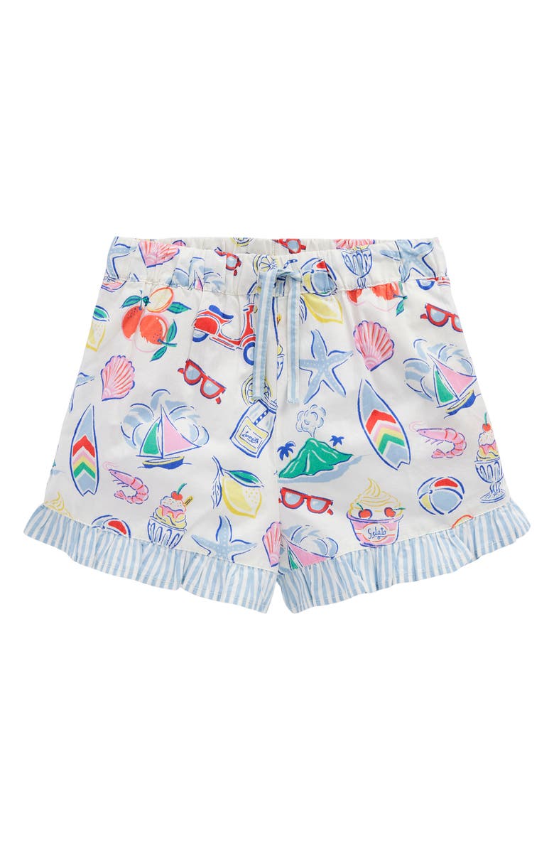 Mini Boden Kids' Juniper Frill Cotton Drawstring Shorts | Nordstromrack