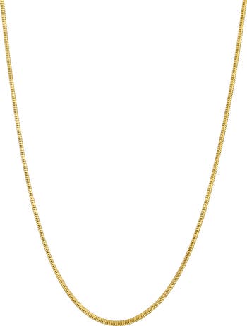 HAWLEY ST 14K Gold Hollow Snake Chain Necklace | Nordstromrack