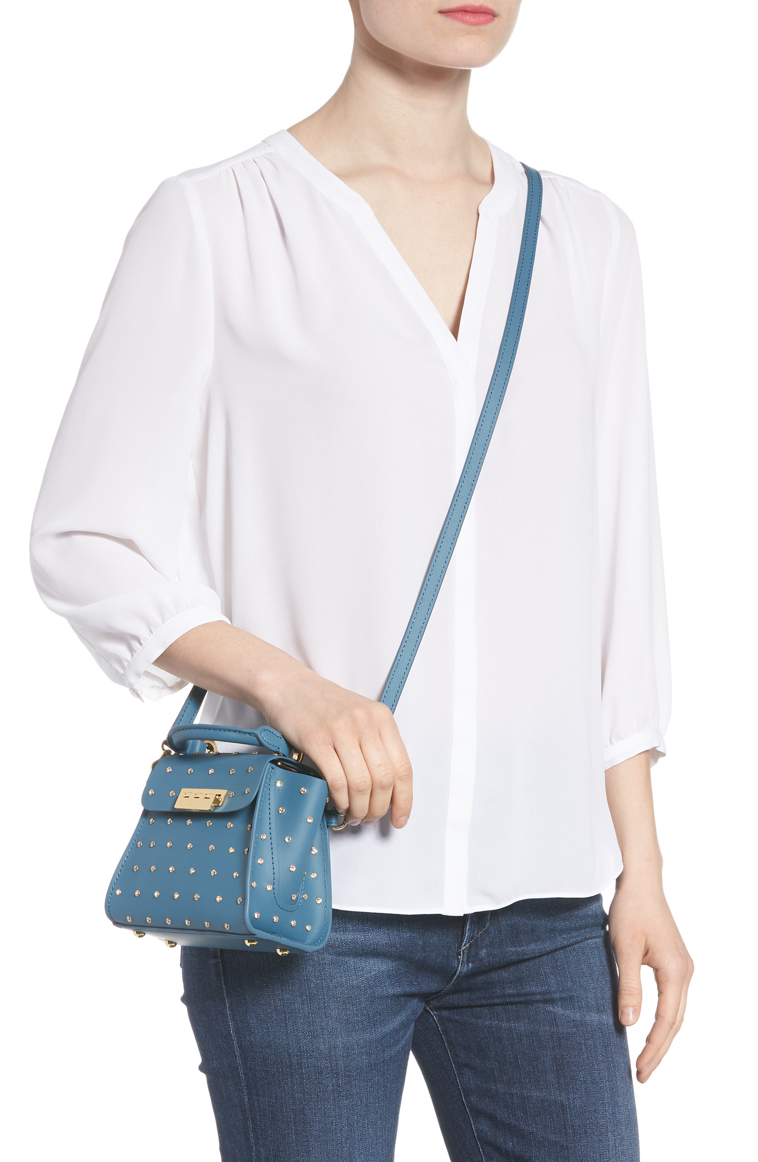ZAC Zac Posen Mini Eartha Crystal Top Handle Bag | Nordstrom